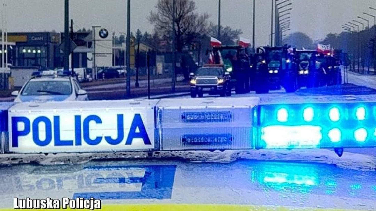Komunikat policji dotyczący protestów rolników